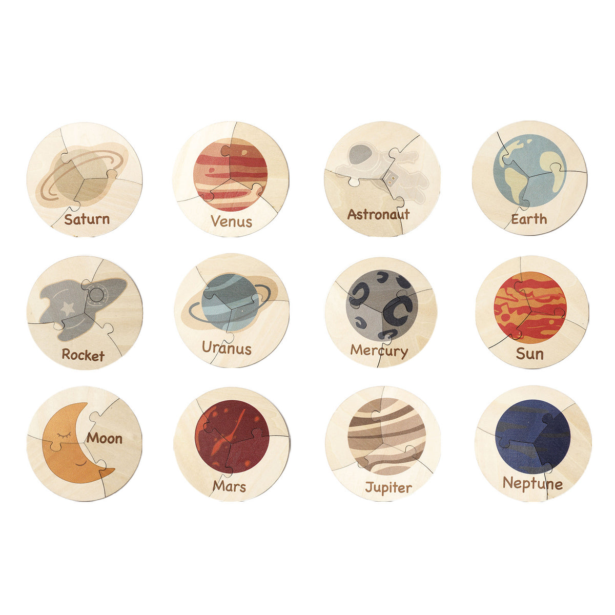 Wooden Circle Puzzles - Fine Motor Toys – Specialty Toys Australia