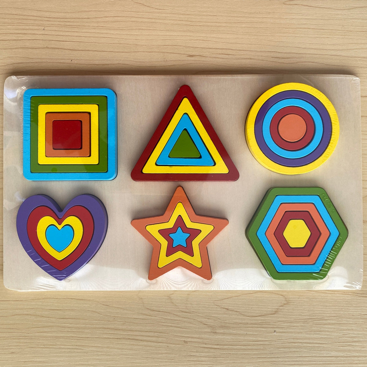 3D Wooden Colourful Shape Puzzle – Specialty Toys Australia
