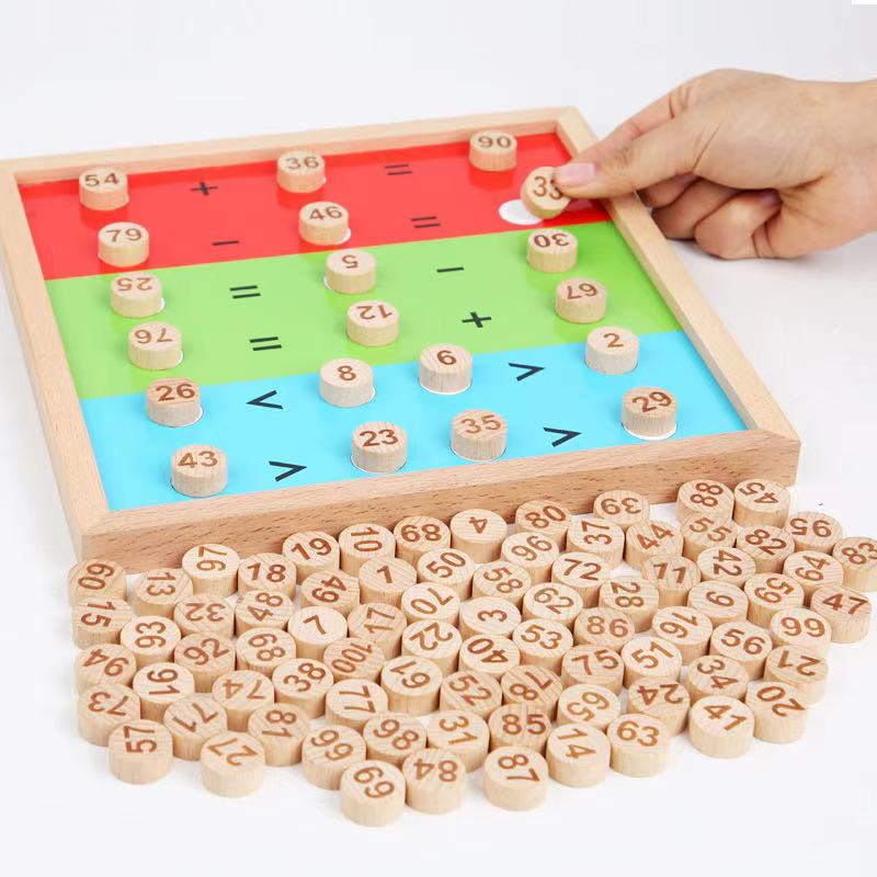 Wooden Hundred Board Montessori 1 100 Consecutive Numbers Educational ...