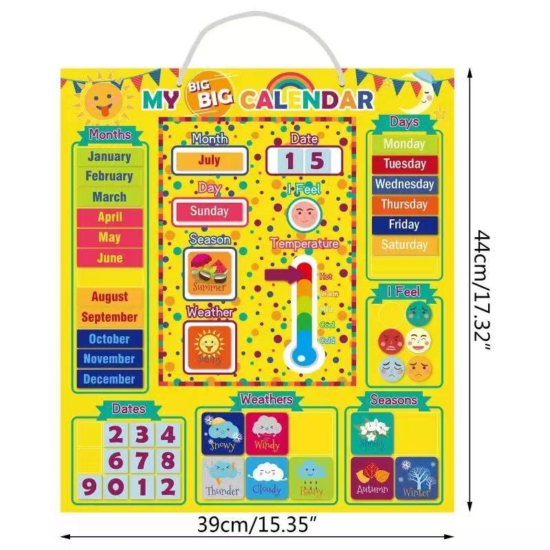 Magnetic Calendar, Weather & Mood Board- Mathematics toys – Specialty ...