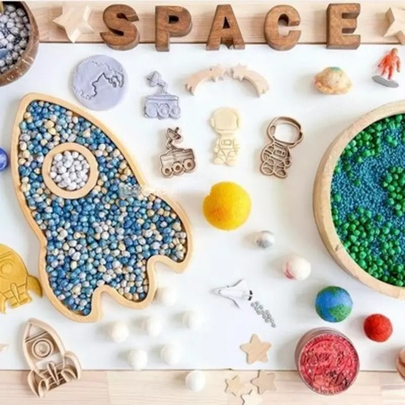 Wooden Spaceship Sensory Play Tray - Open ended wooden toys – Specialty ...