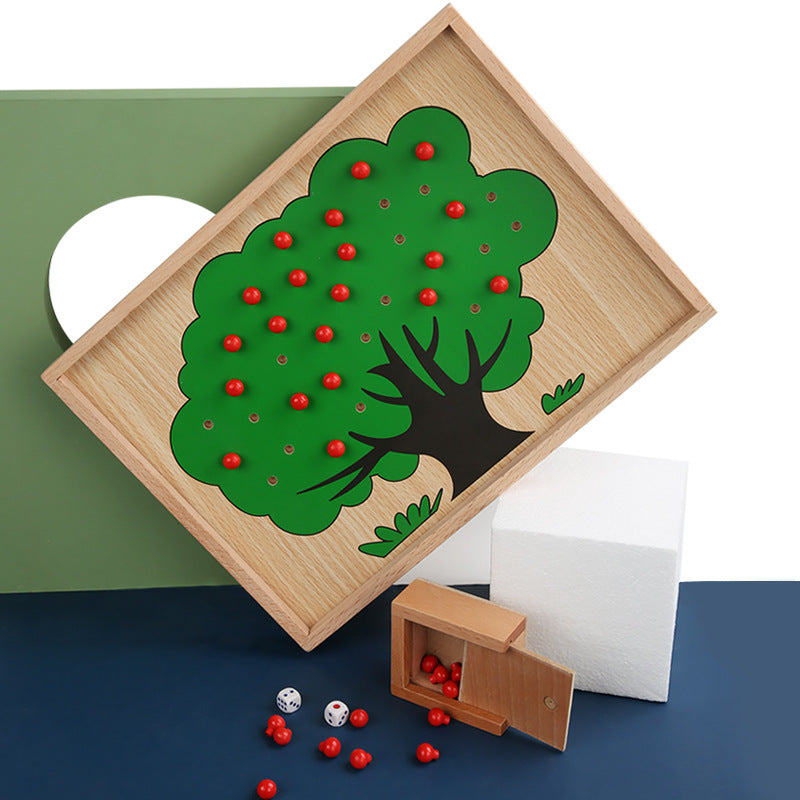 Montessori Wooden Apple Counting Game - Mathematics Educational Toys ...