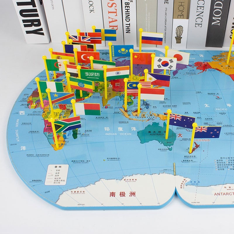 Map of the World National Flag - The best Montessori toys – Specialty ...