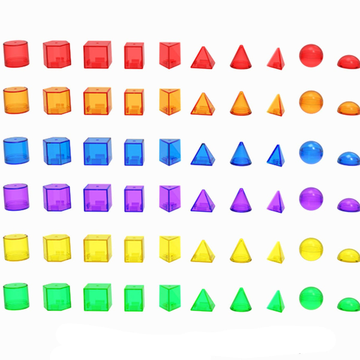 60 Pieces 3D Geometric Solids - Mathematical Toys – Specialty Toys ...