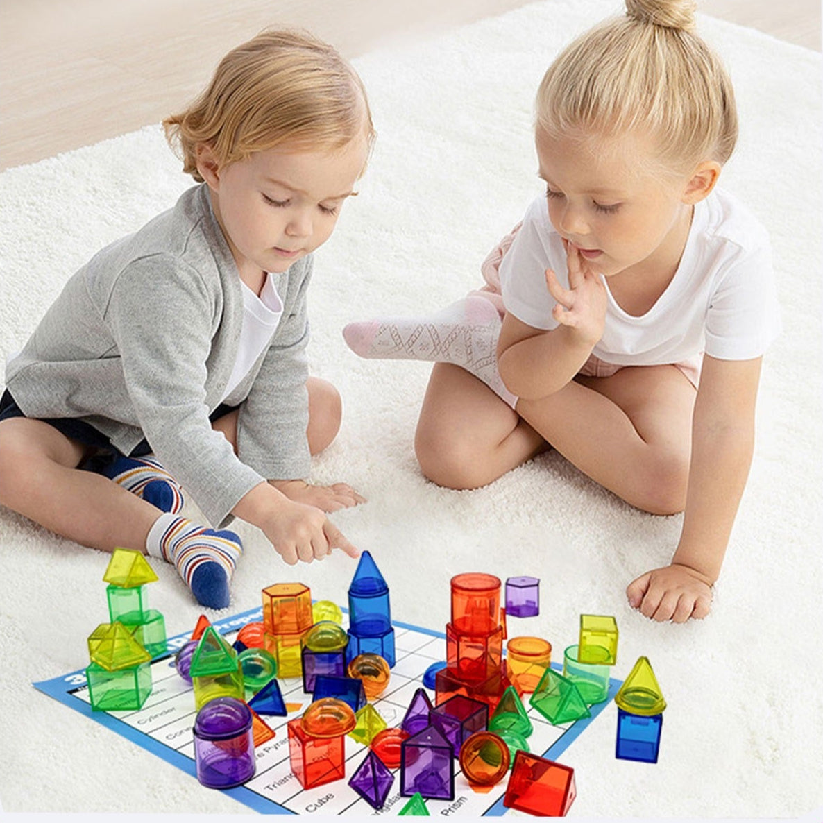 60 Pieces 3D Geometric Solids - Mathematical Toys – Specialty Toys ...