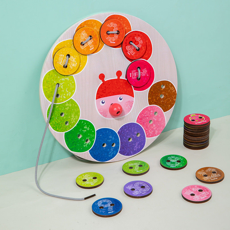 Rainbow Caterpillar Threading Game - The best fine motor toys ...
