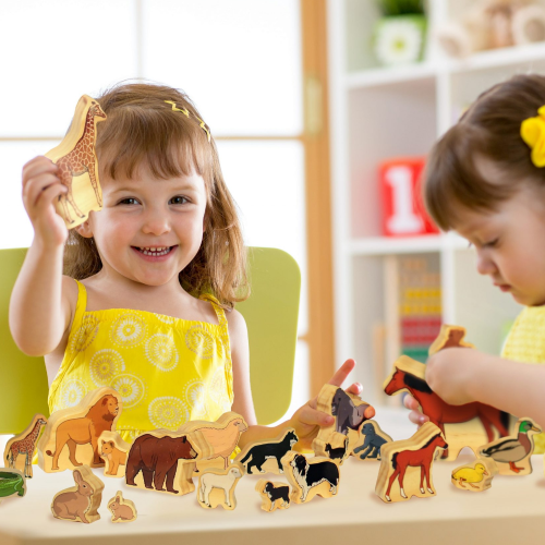 Wooden Animal Families - Wooden Open Ended Play Toys – Specialty Toys ...