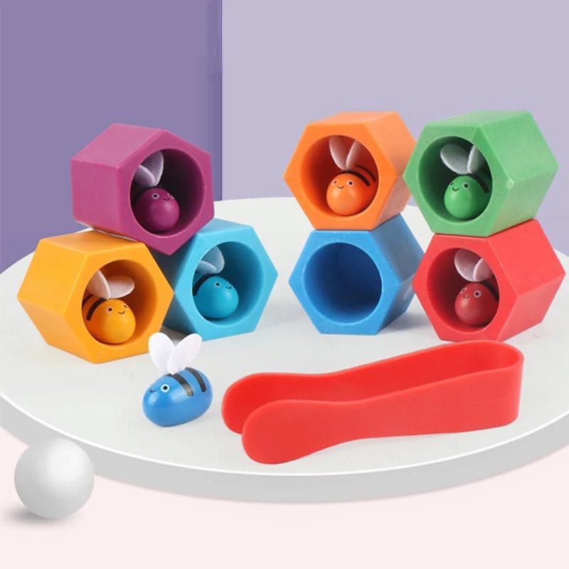 Bee Hive Color sorting Game Fine Motor Montossori Toys – Specialty Toys ...