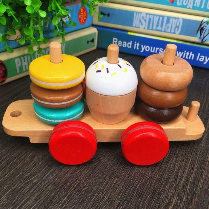 Snack stacker Tractor trains Montessori – Specialty Toys Australia