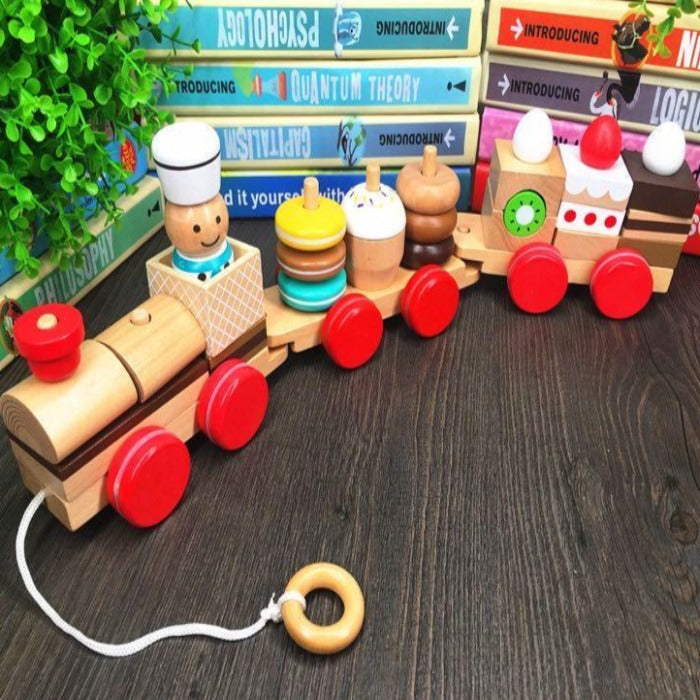 Snack stacker Tractor trains Montessori – Specialty Toys Australia