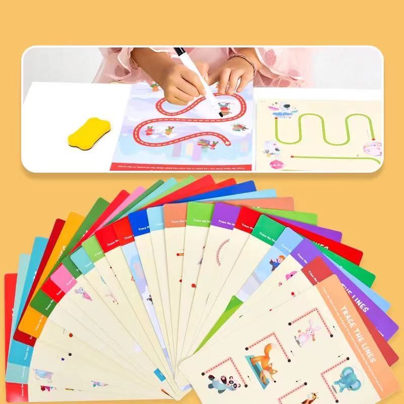 Draw & Wipe Drawing Line Set - Fine motor skills toys – Specialty Toys ...