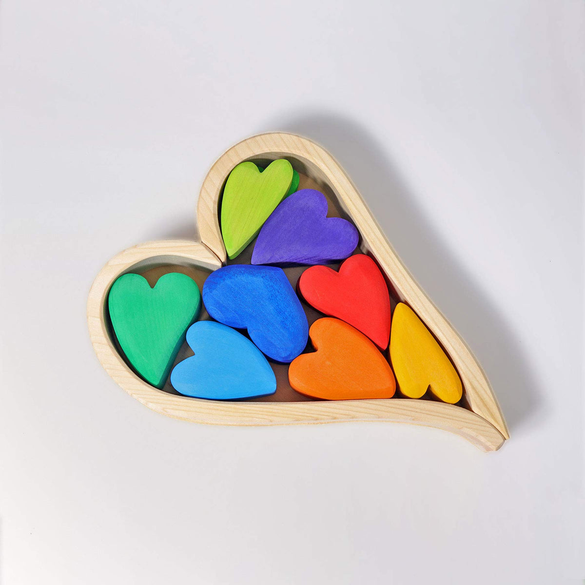 Wooden Heart Blocks Set- Open ended wooden toys – Specialty Toys Australia
