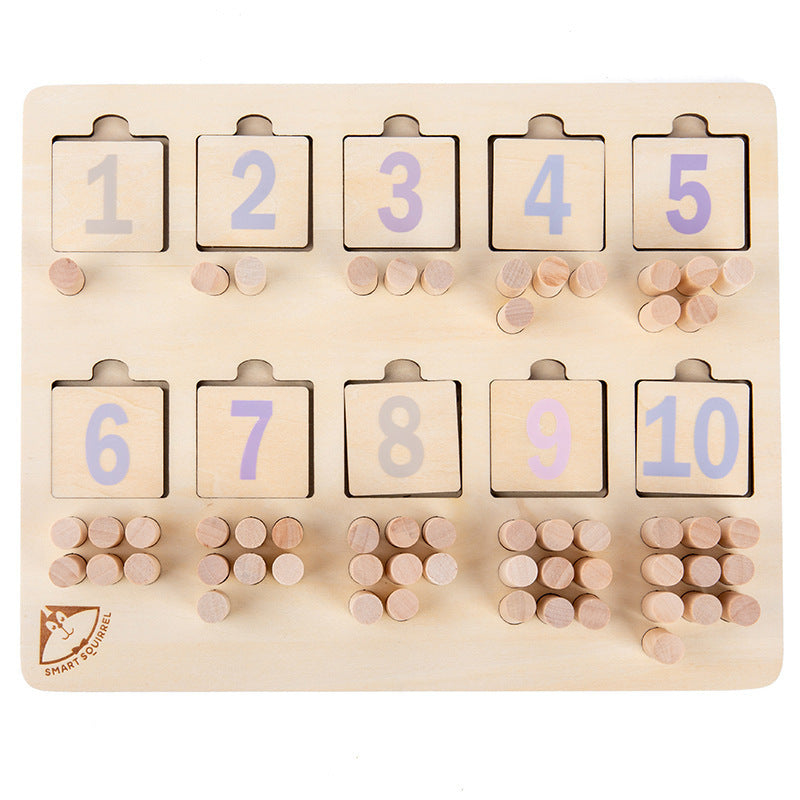 Wooden Number & Peg Matching Board-Mathematics toys – Specialty Toys ...