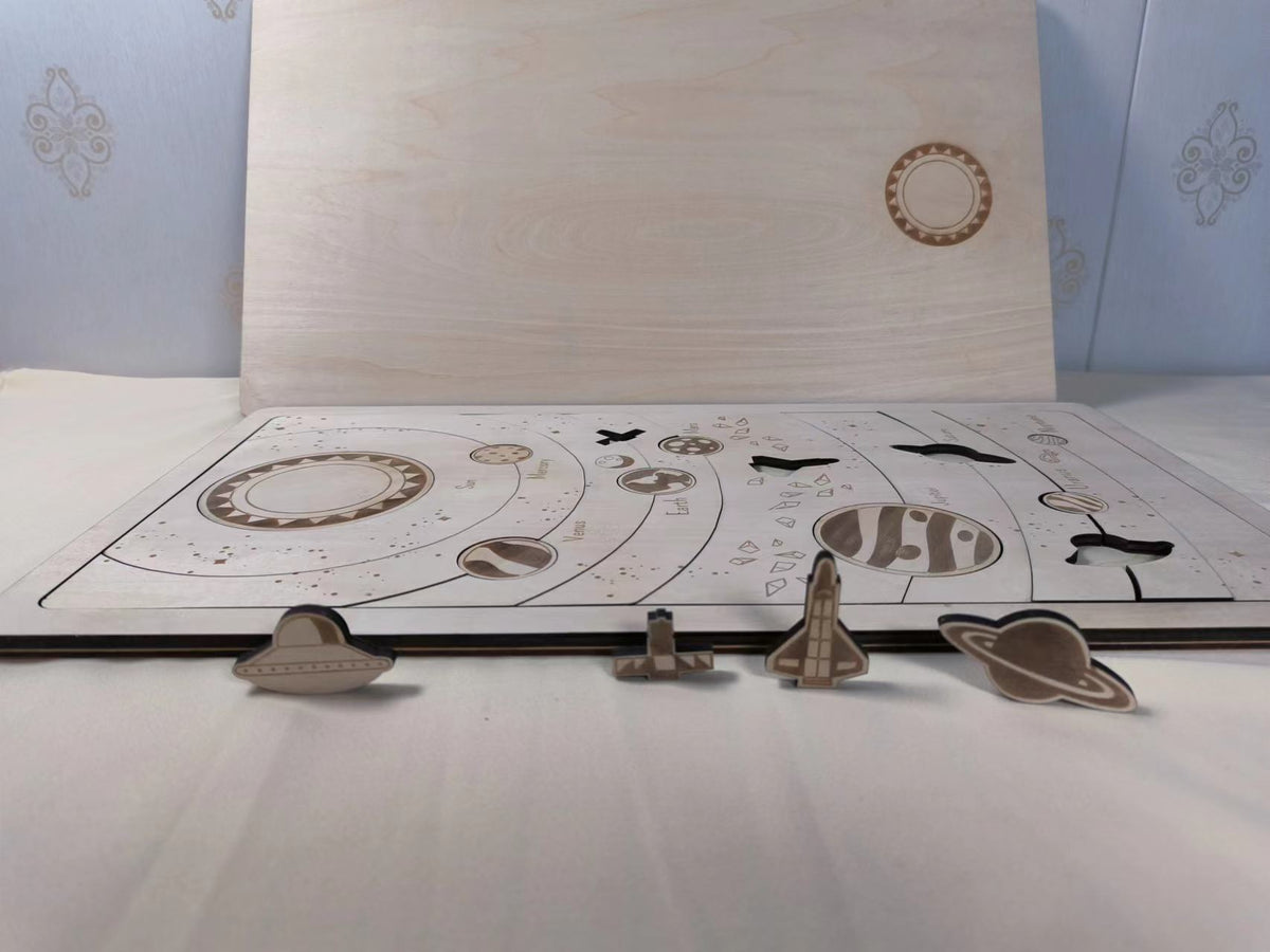 Wooden Solar System Puzzle Open End Play – Specialty Toys Australia