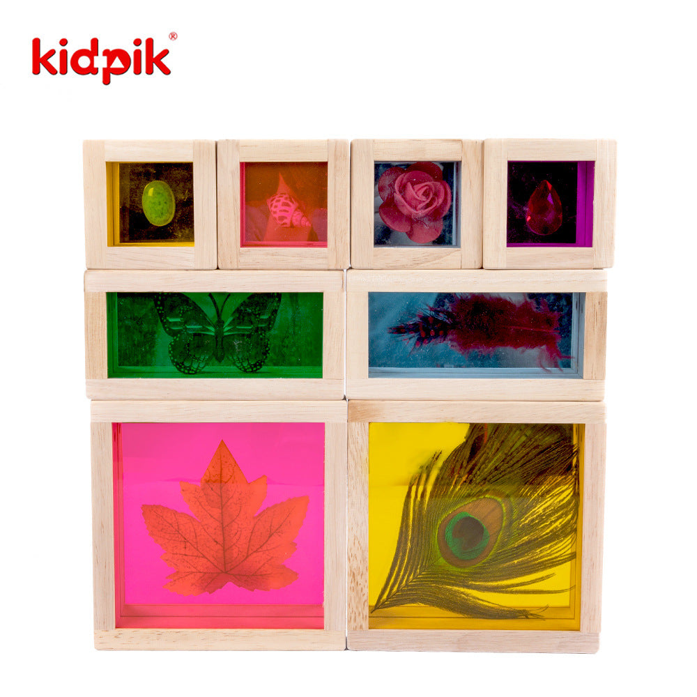 Kidpik Coloured Treasure Blocks-Mirror Fine motor skills toys ...