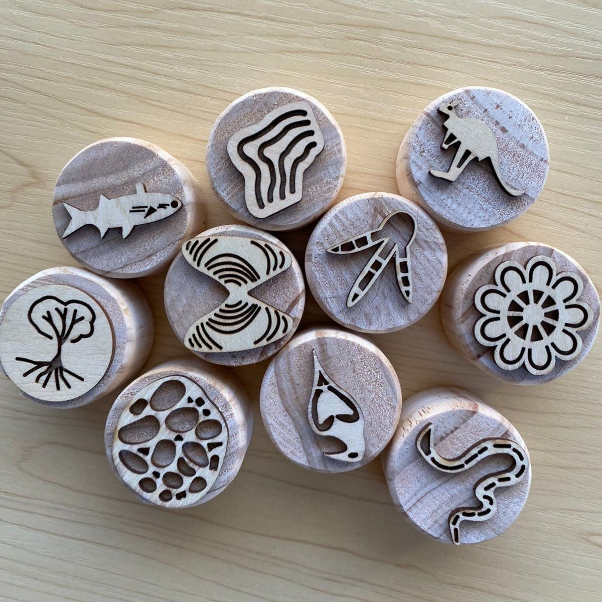 Wooden Stamps Aboriginal Culture - Best Open Ended Toys – Specialty ...