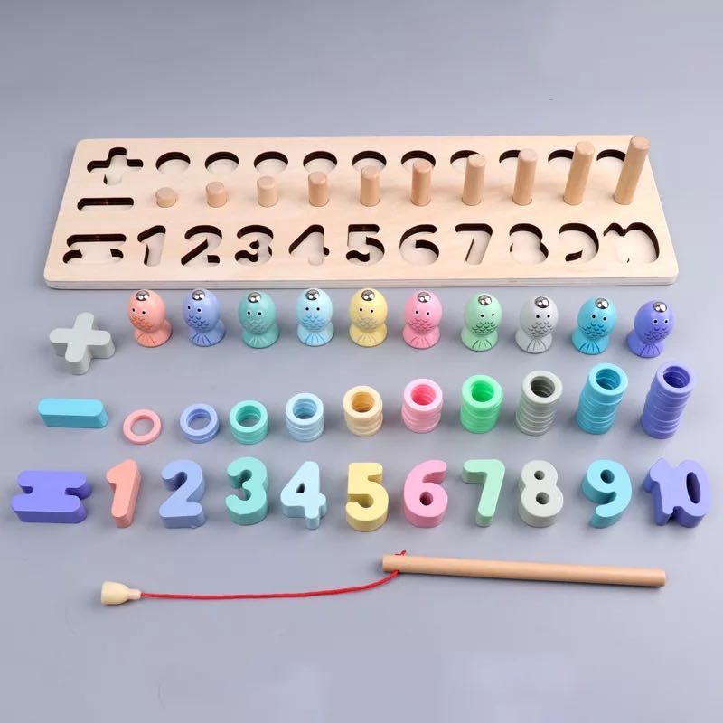 Wooden Number Counting Board- Number and Fishing-Mathematics Education ...