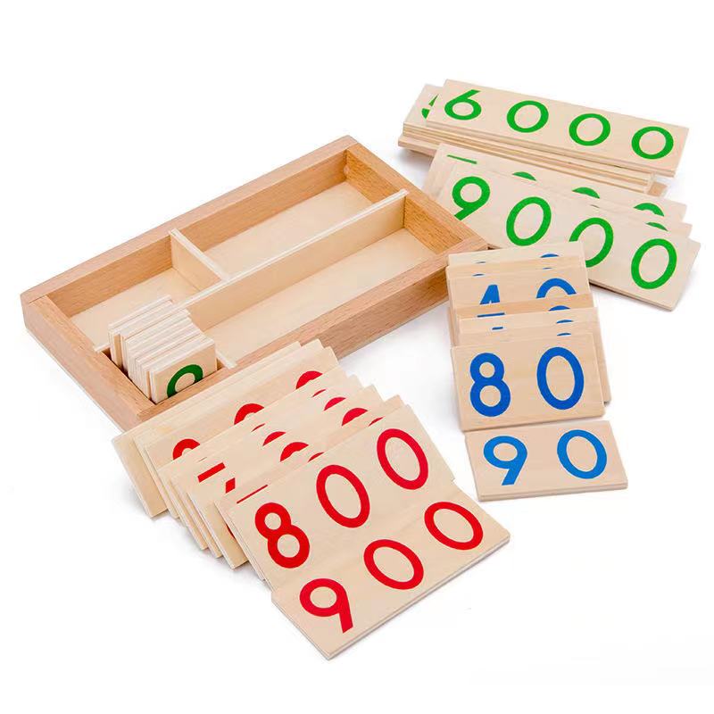 Best Montessori Wooden Number Cards 1-9000 - Mathematics toys ...