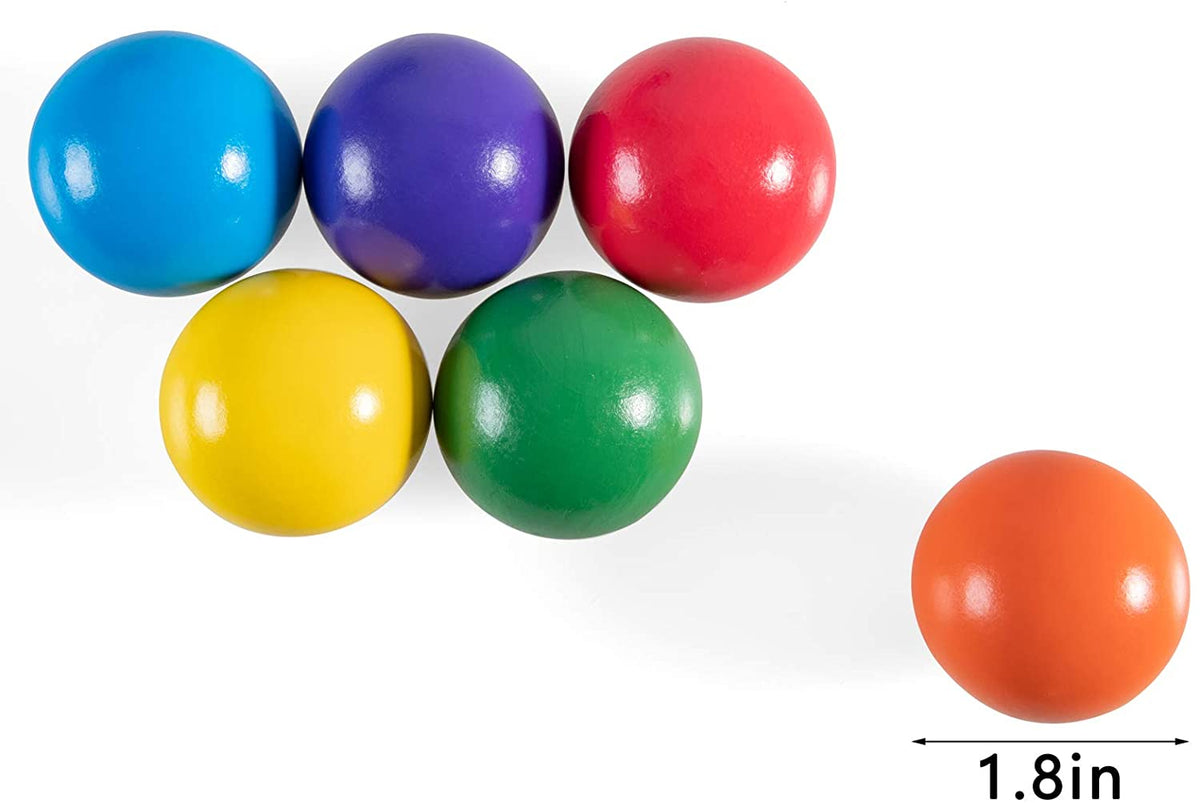 6 Piece Rainbow Wooden Ball Set-Open ended wooden toys – Specialty Toys ...