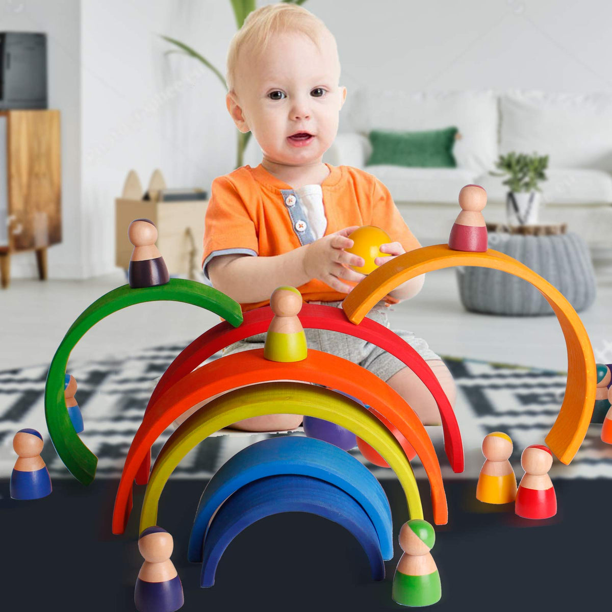 Wooden Rainbow Toys Set - Open endend play collection – Specialty Toys ...